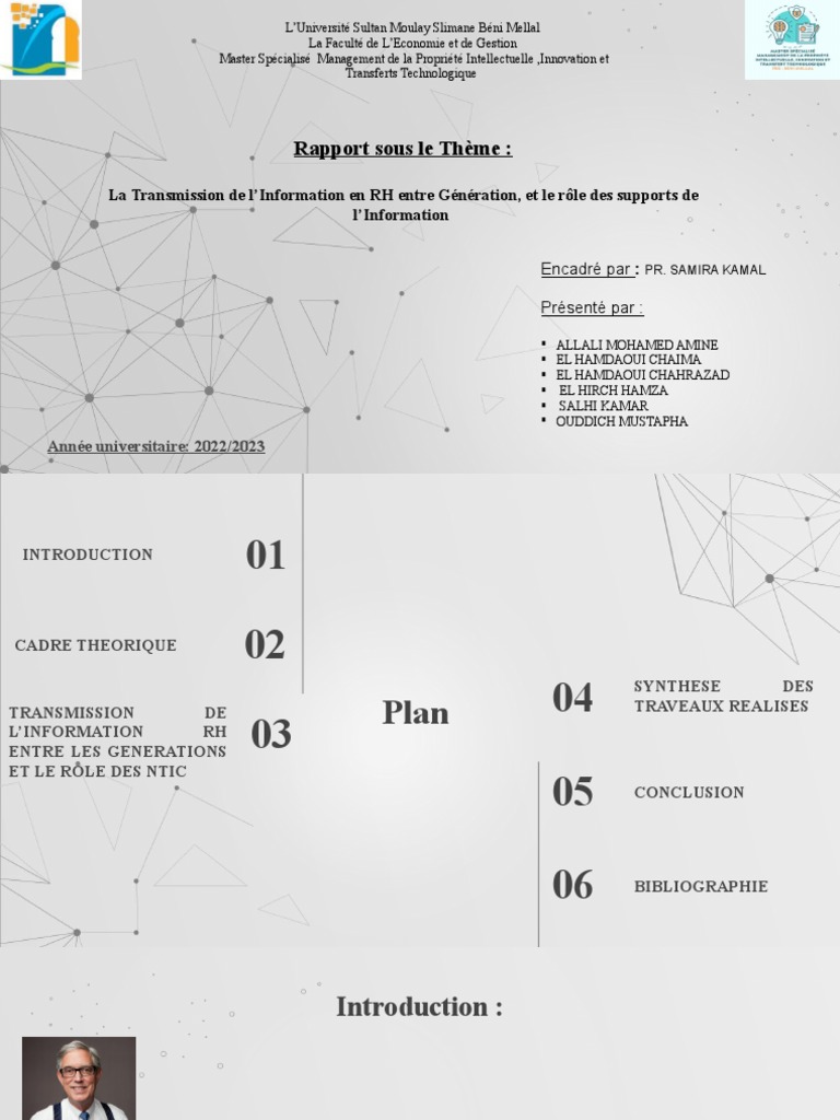 La Transmission de l'Information RH Entre Les Générations Et Le Rôle ...