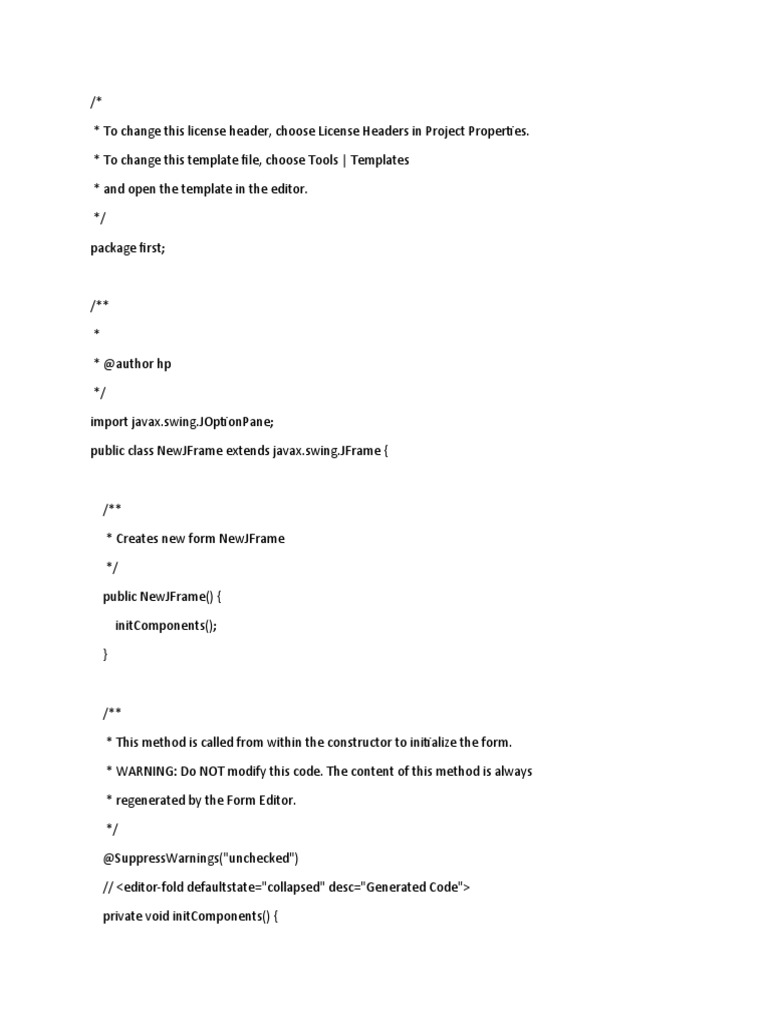 First Jframe | PDF | Systems Engineering | Computing Platforms