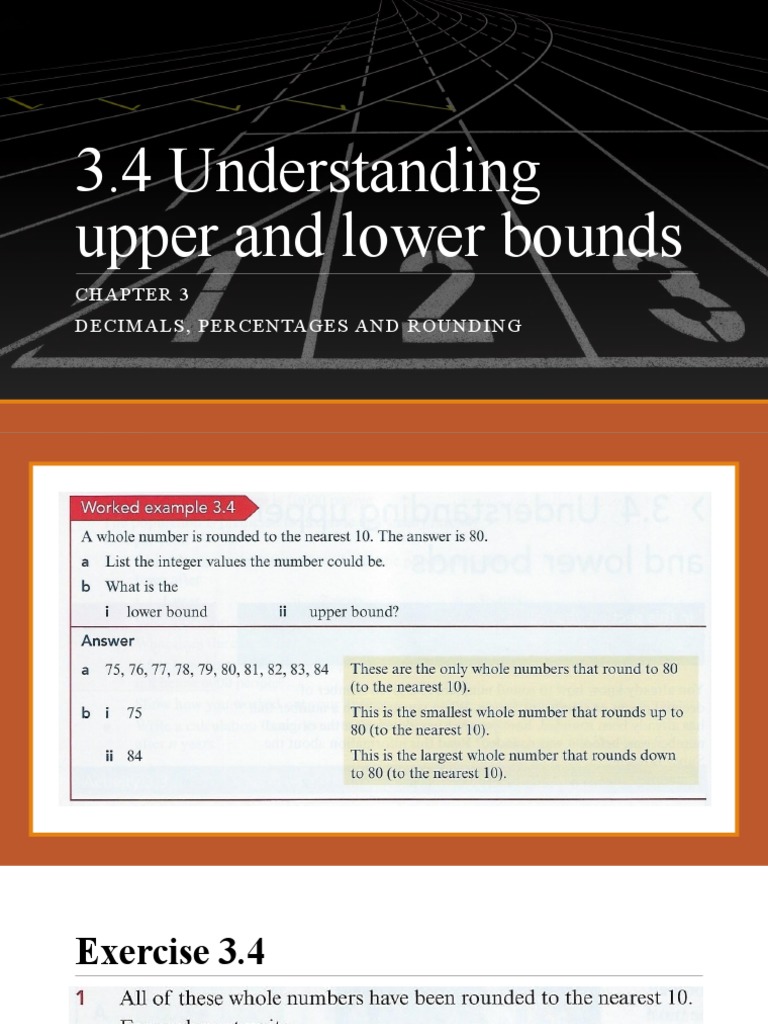 3.4 Understanding Upper and Lower Bounds | PDF