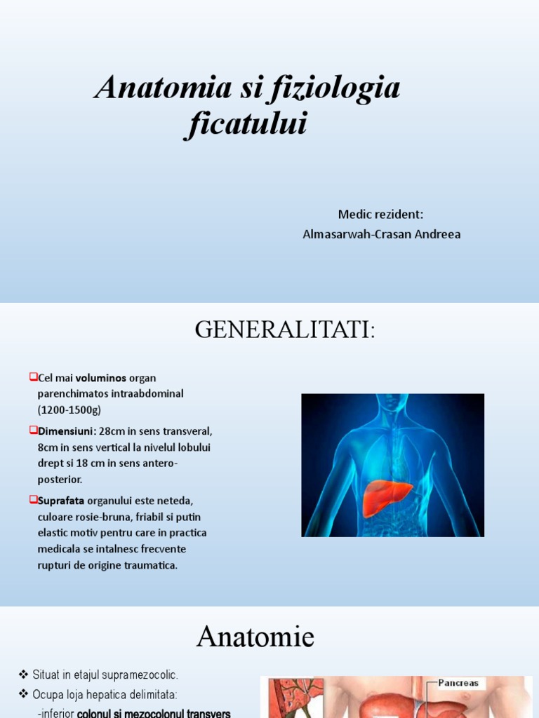 Anatomia Si Fiziologia Ficatului | PDF