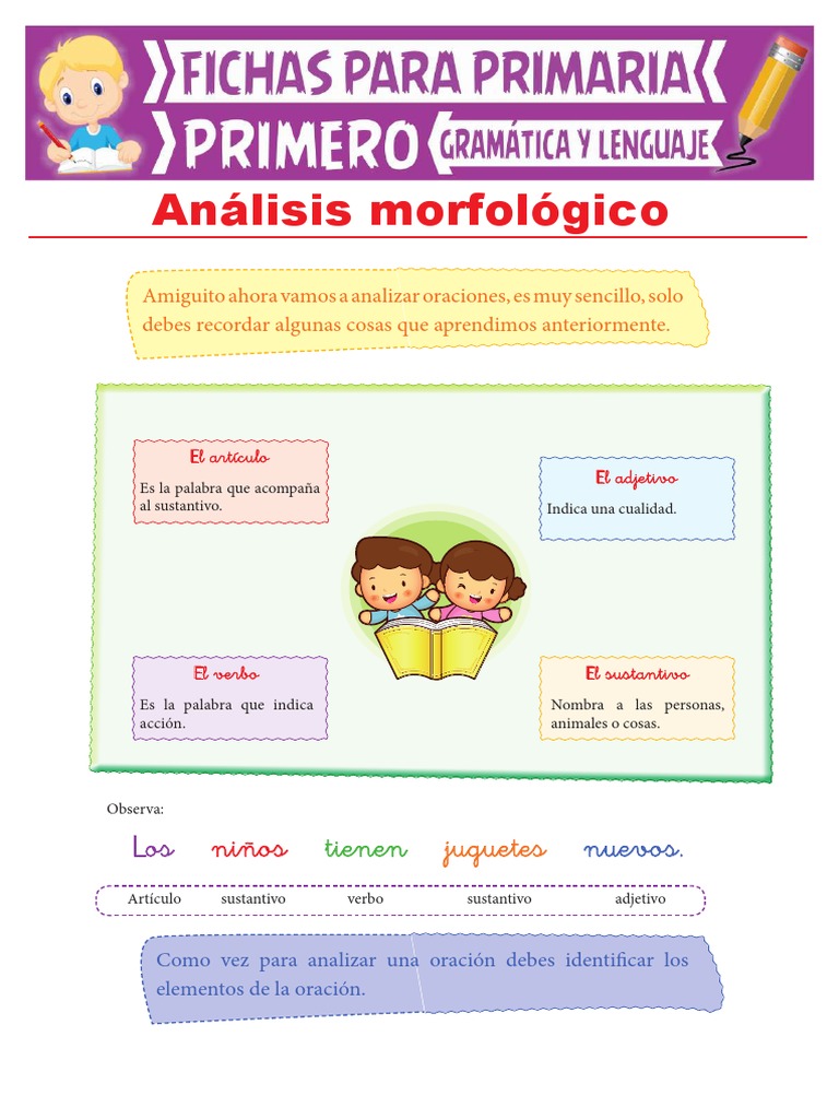 Análisis Morfológico para Primer Grado de Primaria | PDF