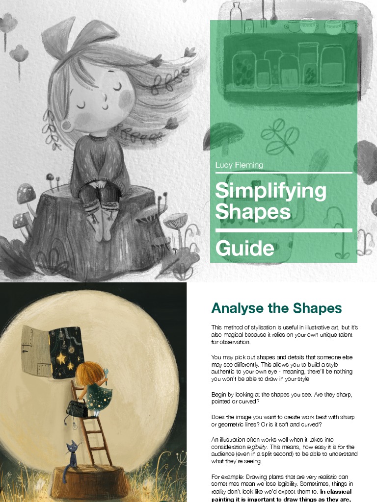 U3 01 Simplifying Shapes Guide | PDF | Drawing | Composition (Visual Arts)