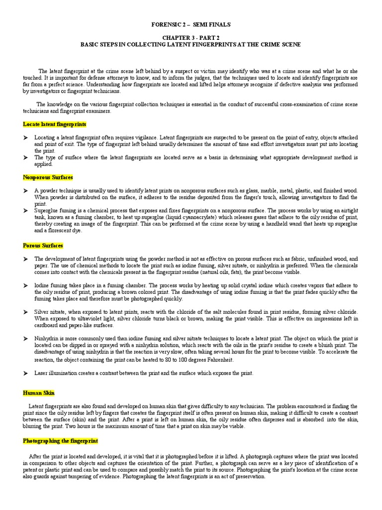 Forensic 2 - Semi Finals - Chapter 3 Part 2 | PDF