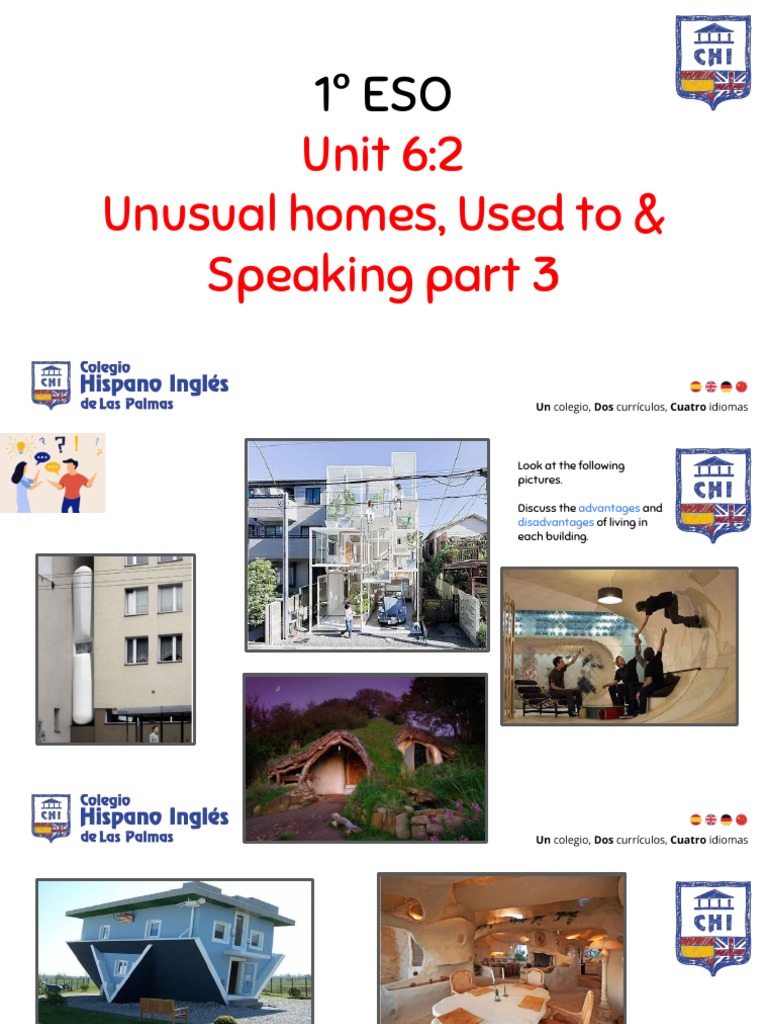 1_Unit 6_2 Unusual homes, Used to & Speaking part 3 | PDF | Grammar | Cognition