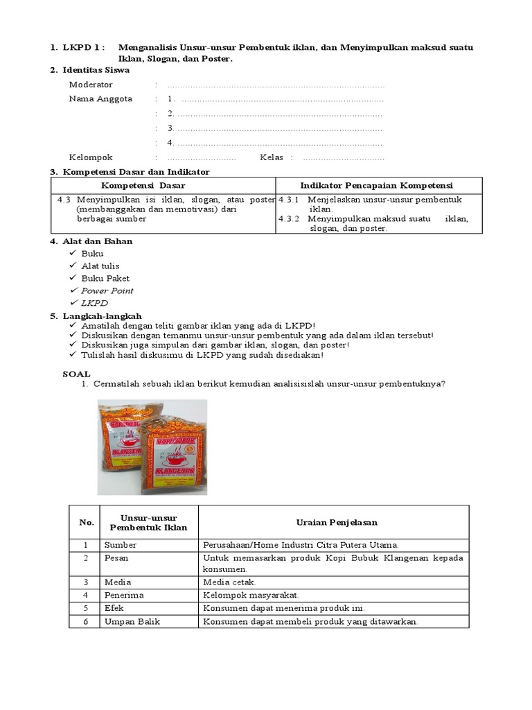 LKPD Siap Print | PDF