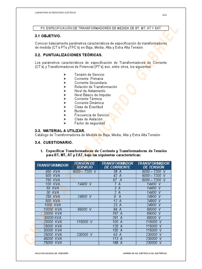 Chipana Tola Ricardo Gabriel l3 Elt 2811 B | PDF | Transformador ...