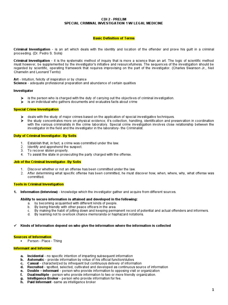 Cdi 2 - Prelim - Notes | PDF