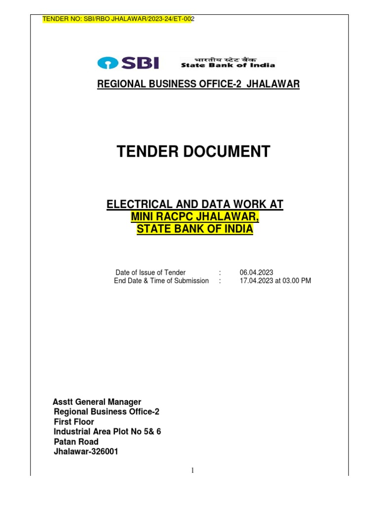 NITcum Tender Doc Electrical RACPCJhalawar | PDF | Indemnity | Employment