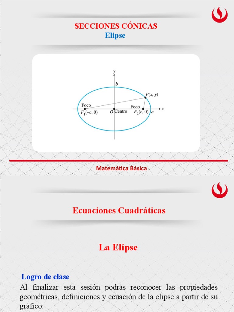 5.2 Ecuación de Segundo Grado - Elipse | PDF | Elipse | Objetos geométricos