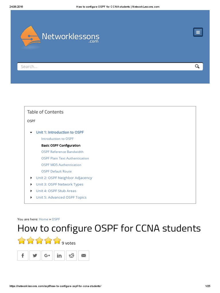 02. Basic OSPF Configuration | PDF