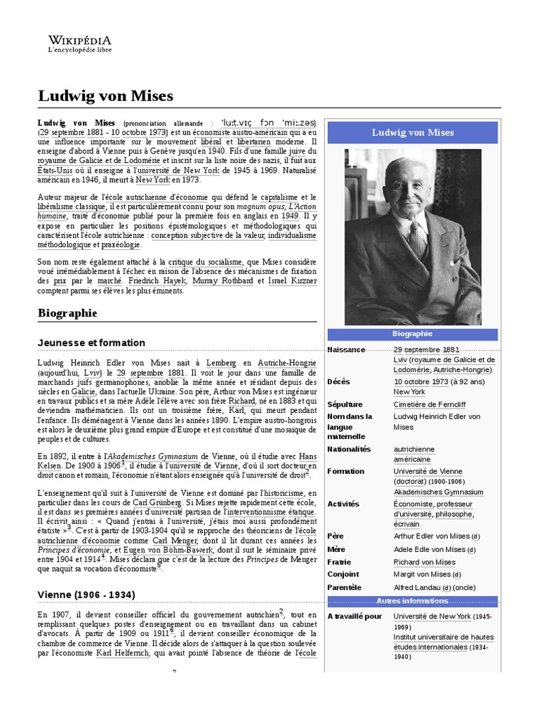 Ludwig Von Mises | PDF | Économie | Économie