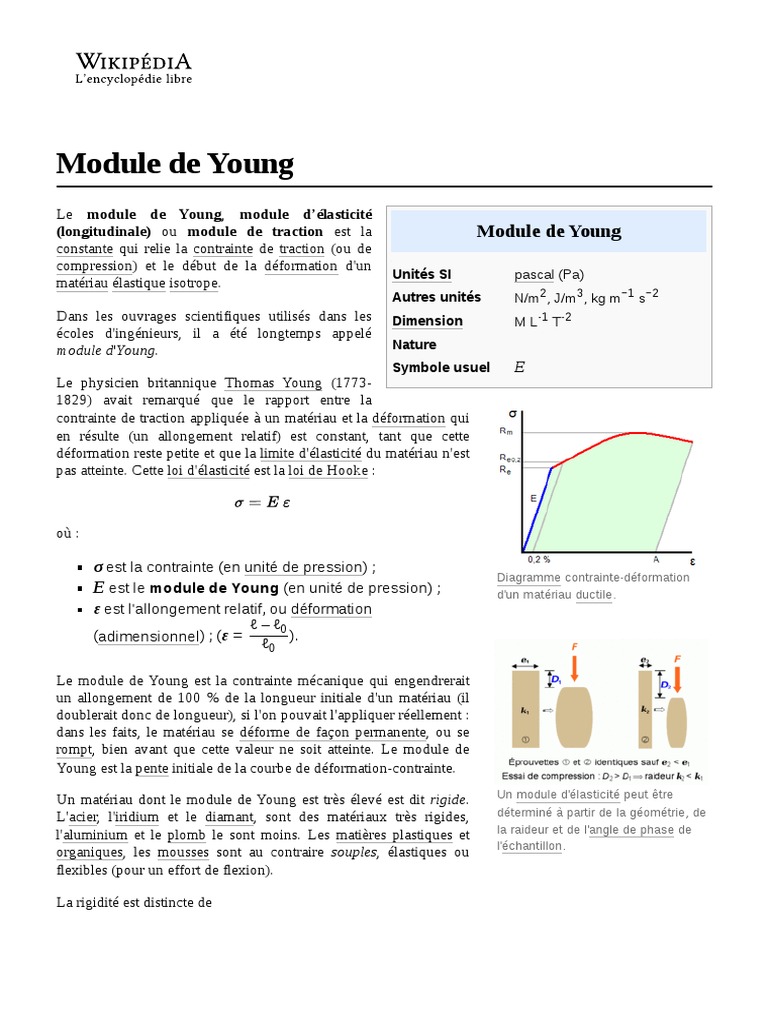Module de Young | PDF