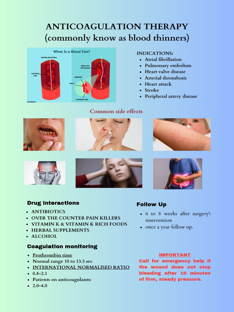 Anticoagulation Therapy Handouts | PDF