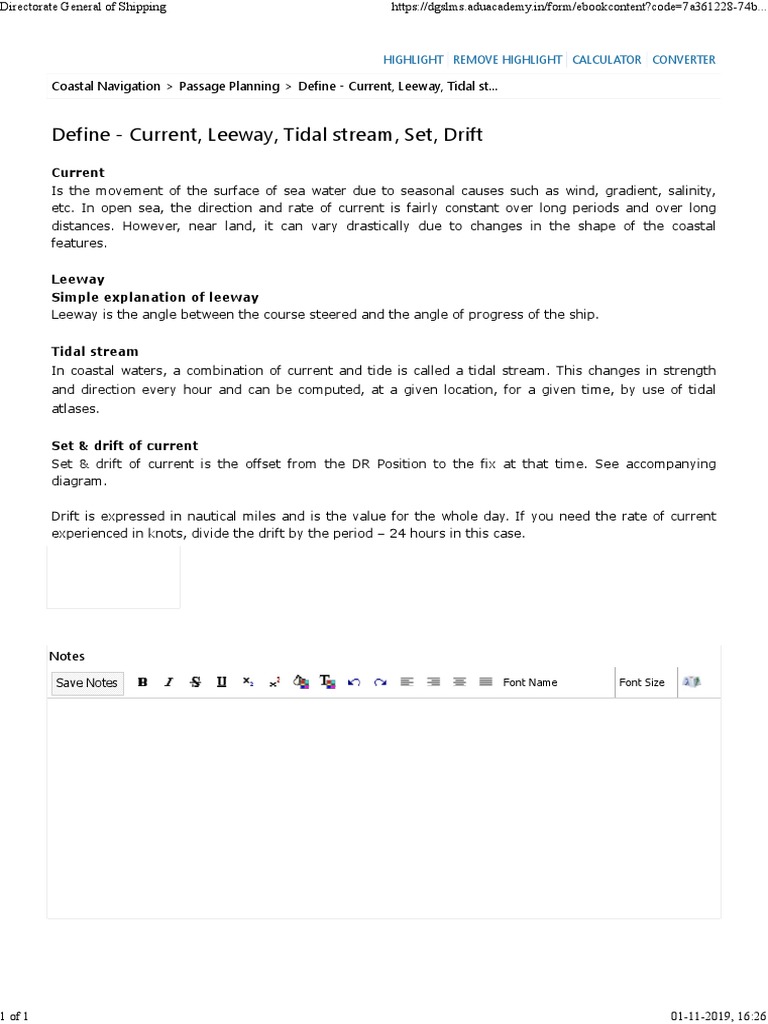 Practical Navigation - Current Leeway Tidel Stream | PDF