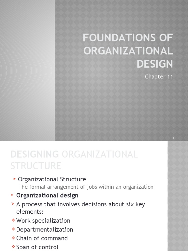 Chapter 11 - Foundations of Organizational Design-1-1 | PDF ...