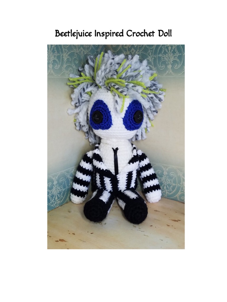 Beetlejuice Crochet Doll Pattern | PDF