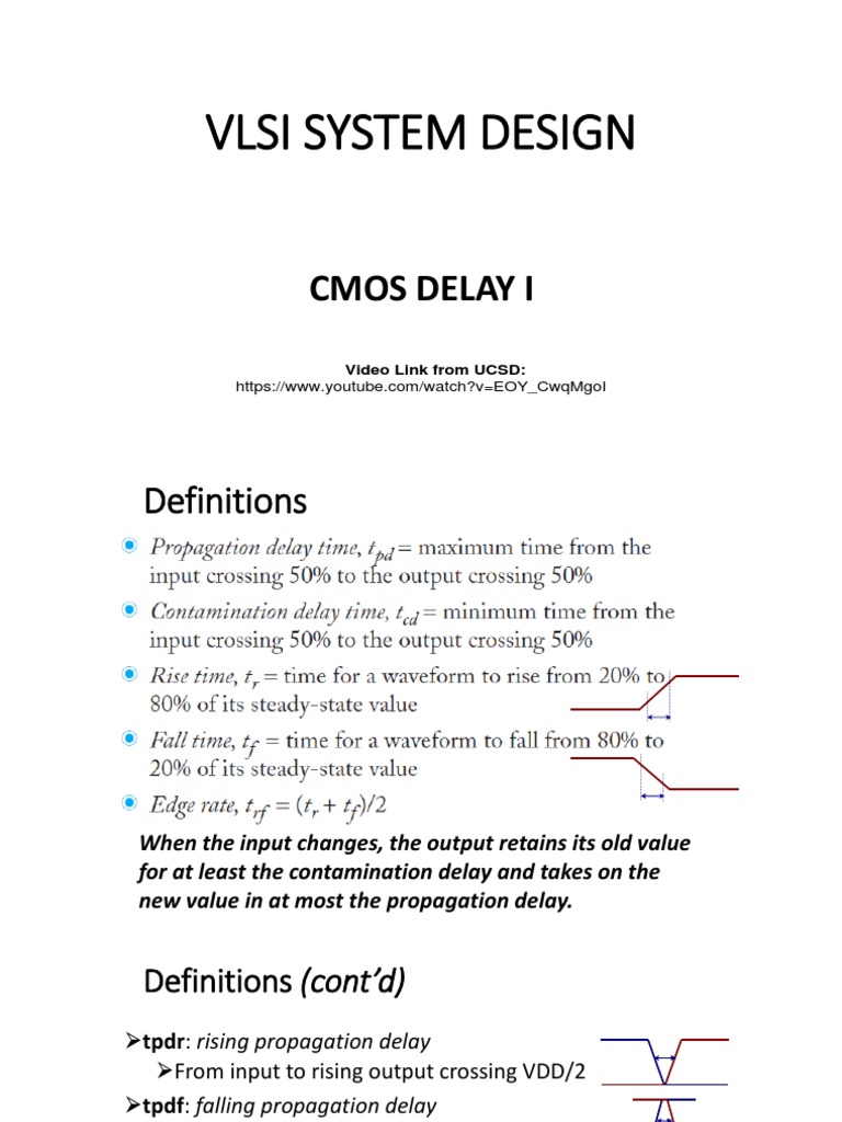 Lecture 9 Cmos Delay I Pdf Cmos Mosfet