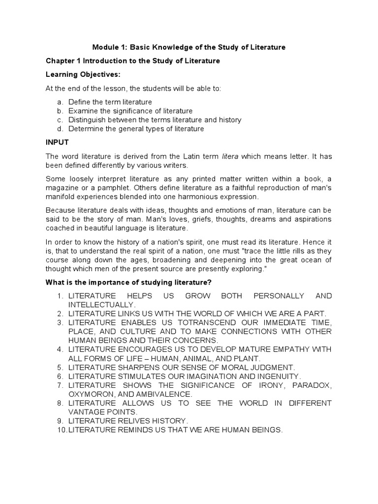 Phil. Lit Module | PDF | Narrative | Poetry