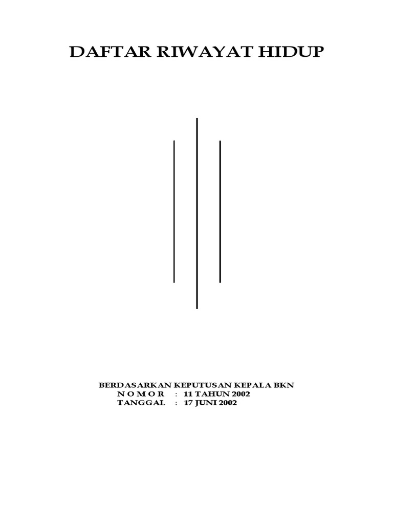 Blangko DRH Perka BKN No 11 THN 2002 | PDF