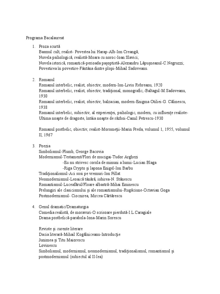 Programa Bacalaureat 2023 | PDF