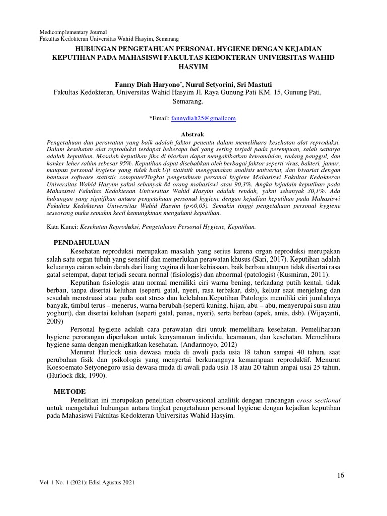 Jurnal Haryono Setyorini Mastuti (2021) | PDF