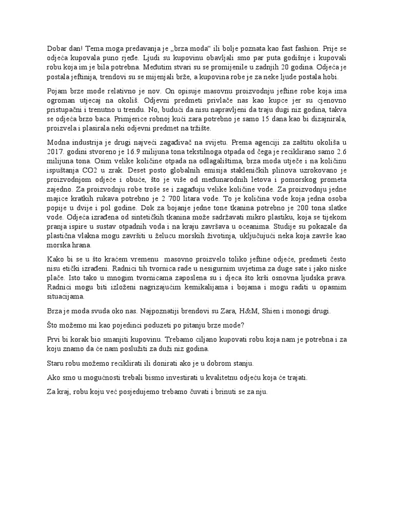 Brza Moda | PDF