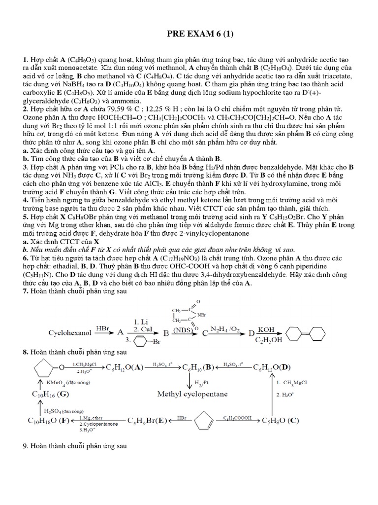 Pre Exam 6 - 1 | PDF