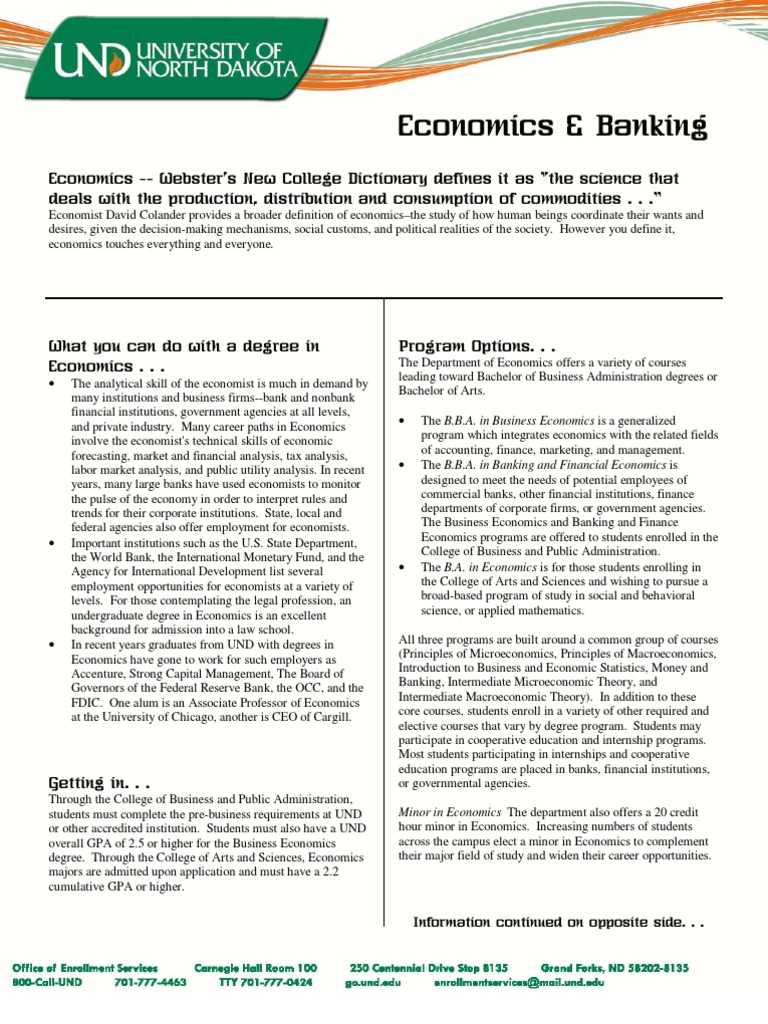 Careers in Economics and Banking | PDF | Economics | Banks