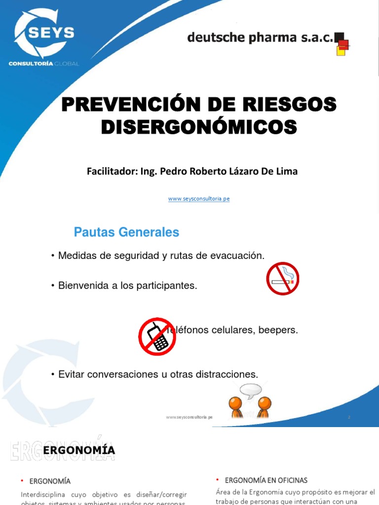 4 Prevención de Riesgos Disergonómicos | PDF | Factores humanos y ergonomía