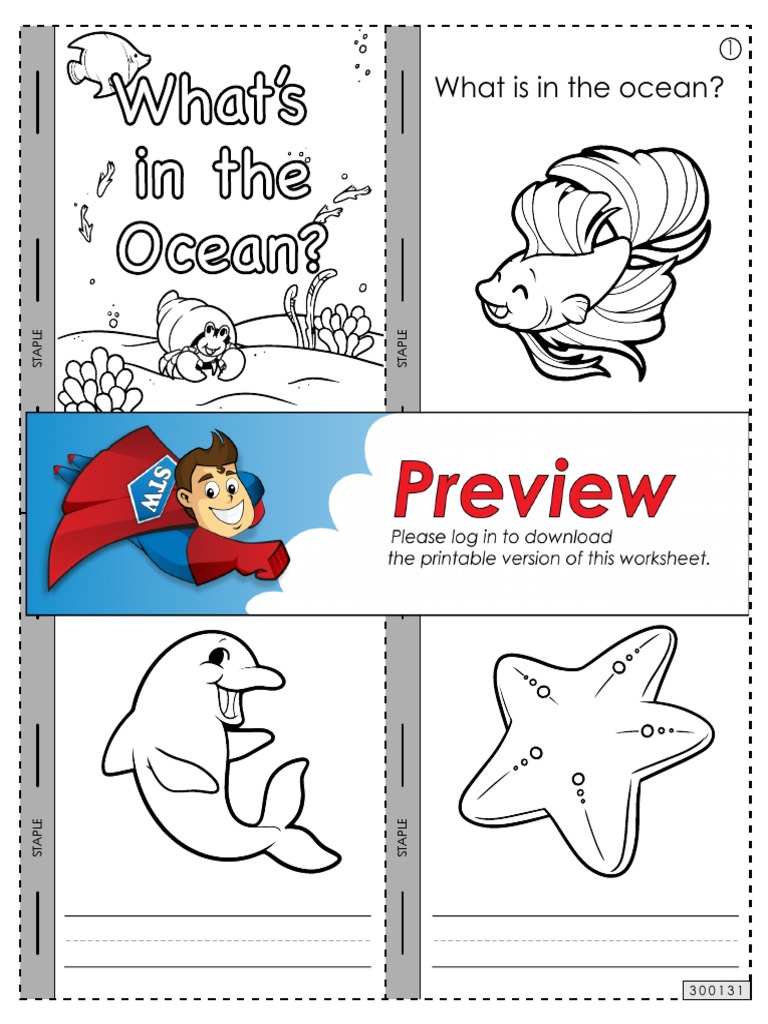 Sea Animals Mini Book | PDF