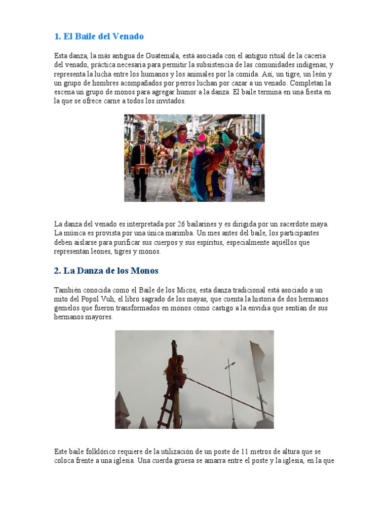 Danzas Folkloricas De Guatemala Pdf Bailes Cultura De Las Americas