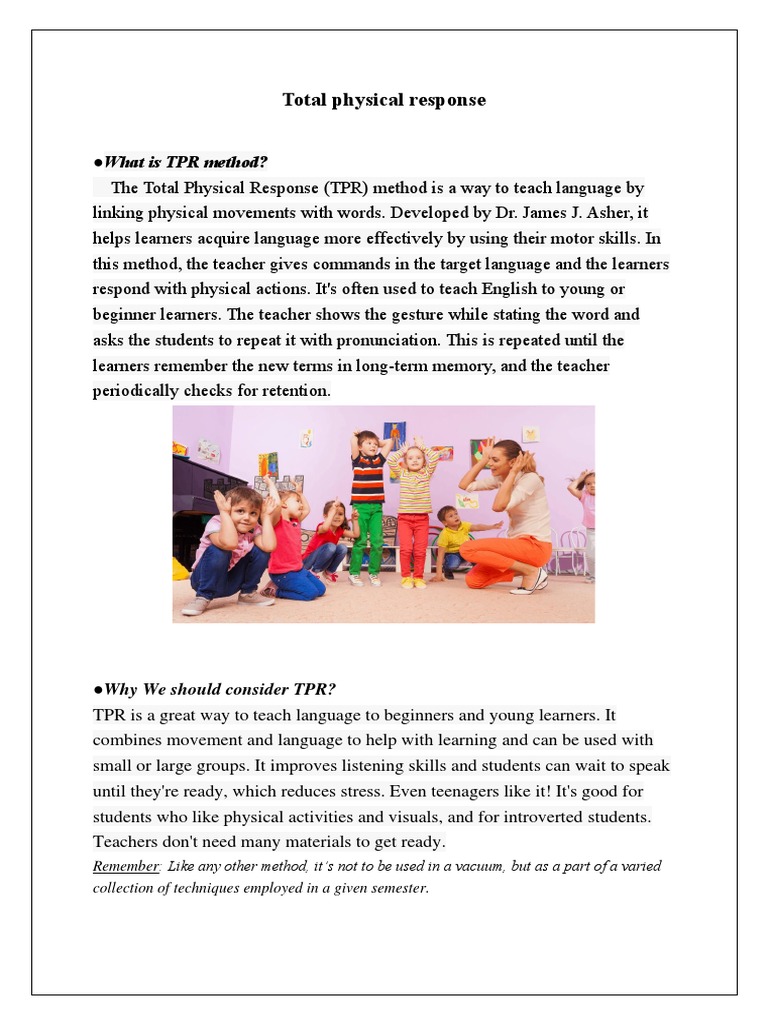 NBM-Total Physical Response | PDF | Pedagogy | Human Communication