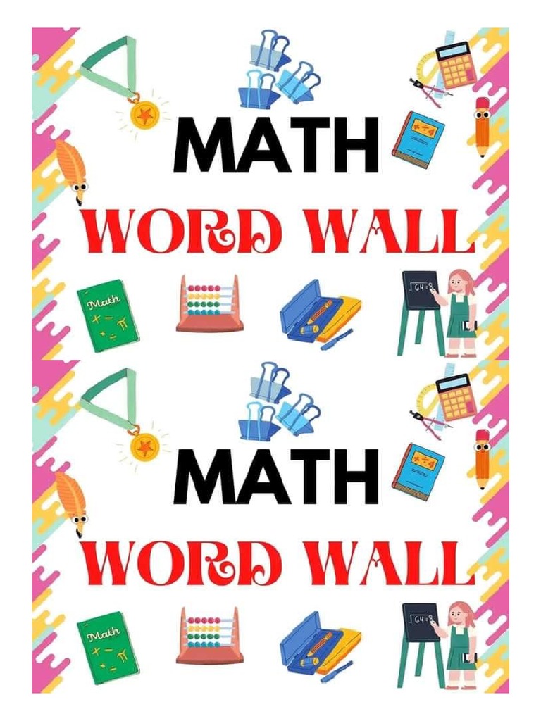 Math Word Wall | PDF
