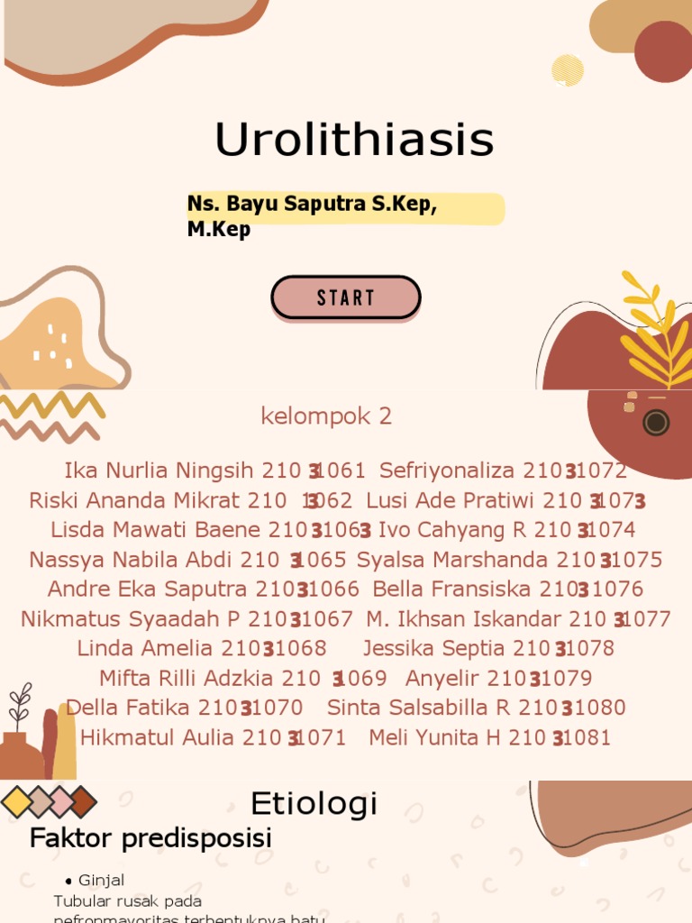 Kel 2 Urolithiasis | PDF