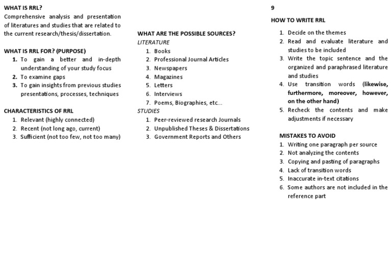 3i's RRL Lesson | PDF | Thesis | Cognitive Science