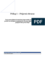 Obrazac PR 1 | PDF