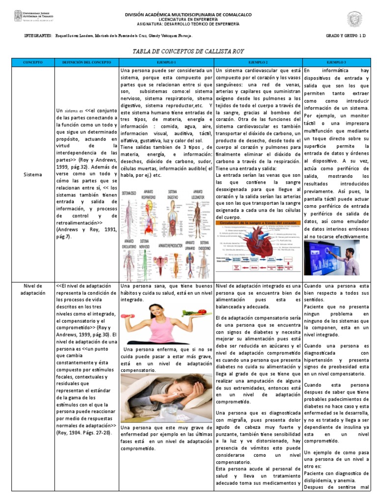 Tabla de Conceptos de Roy 2022 | PDF | Vena | Artería