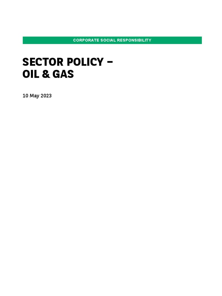 BNP Paribas Oil and Gas" Sector Policy | PDF | Low Carbon Economy ...