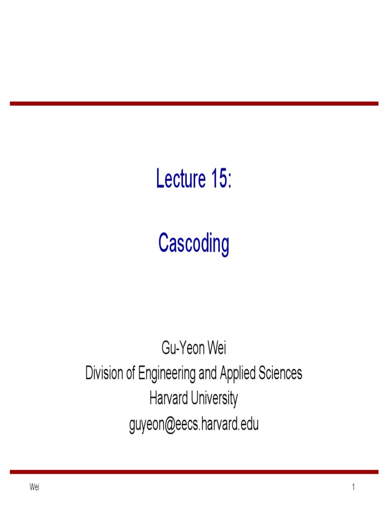 Lect 15 Cascodes | PDF
