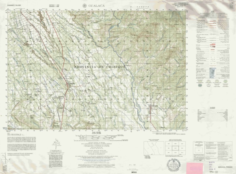 Mapa Topografico de Dolega - 1960 | PDF