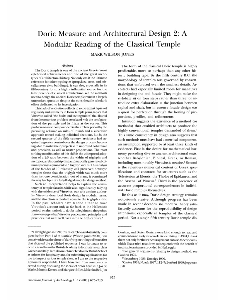 Doric Measure and Architectural Design 2 | PDF | Architectural Elements | Architectural Design