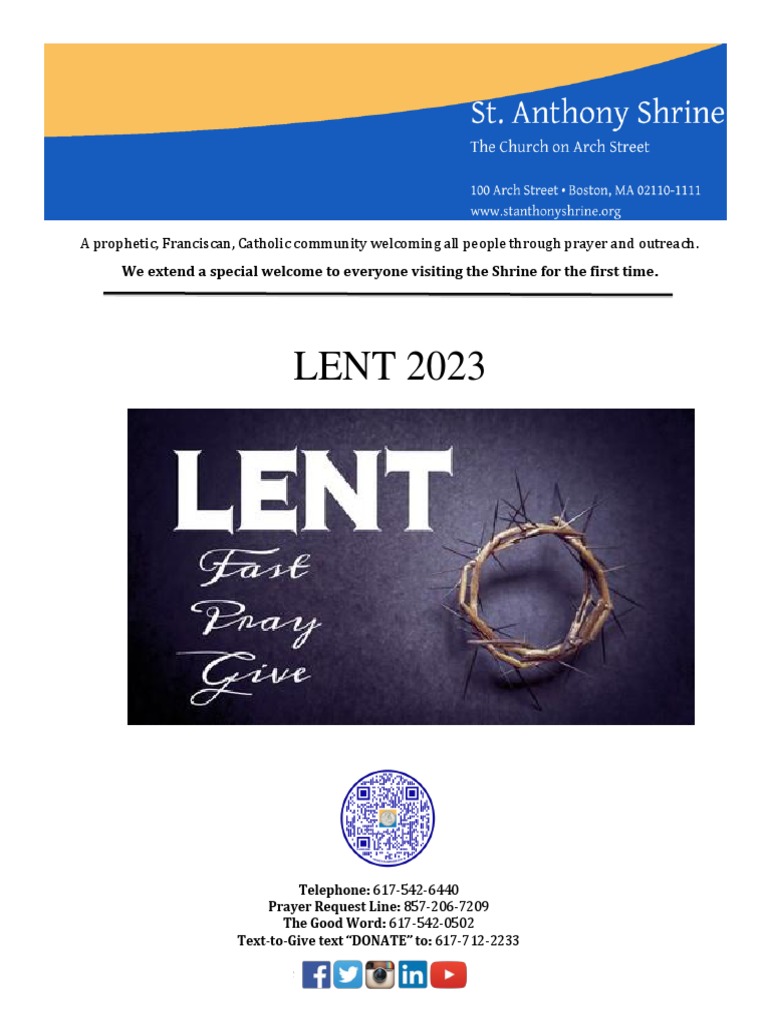 Bulletin LENT 2023 | PDF | Lent | Eucharist