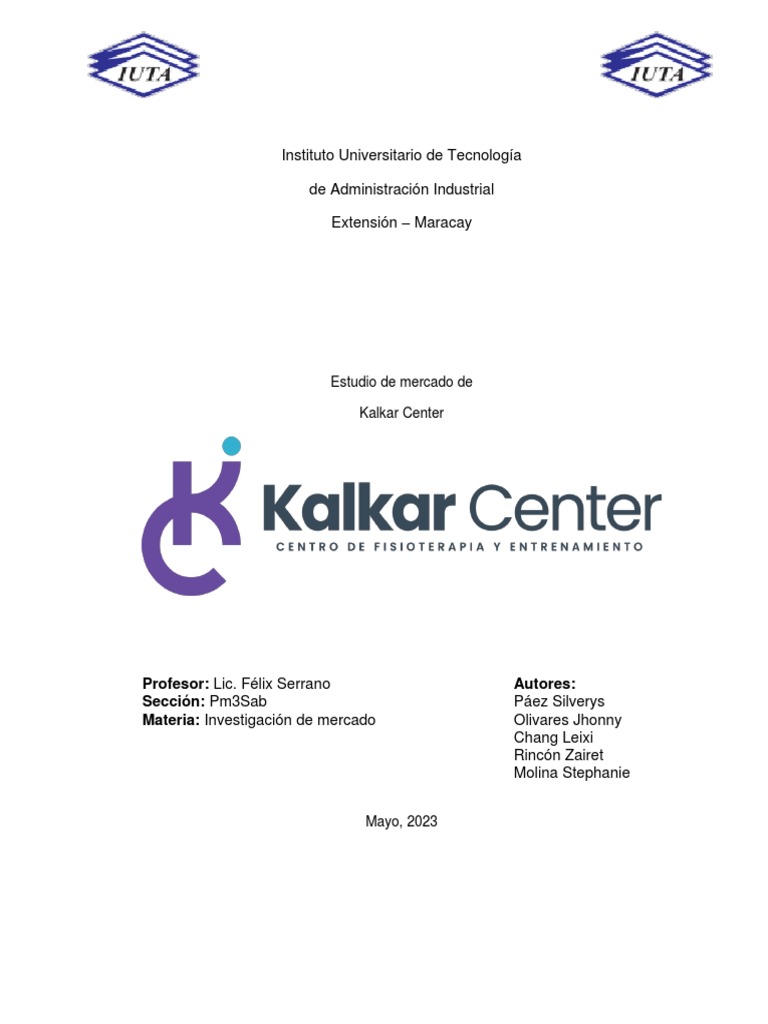 Portada Del Iuta | PDF | Producto (Negocio) | Terapia física