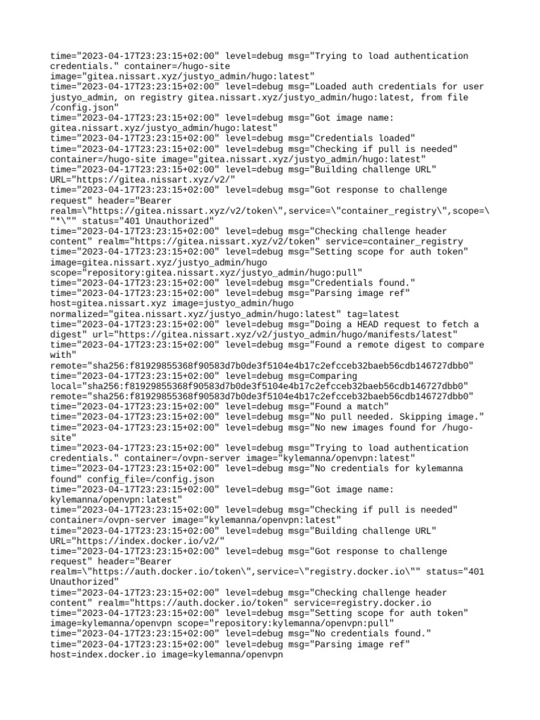 Watchtower-Watchtower-1 Logs | PDF | Networking | Internet & Web