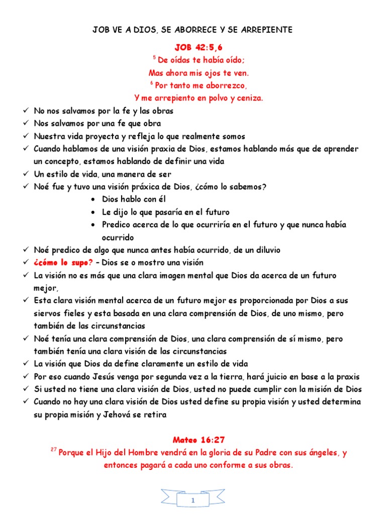 Job Ve A Dios | PDF | Libro de trabajo | Pablo el apóstol