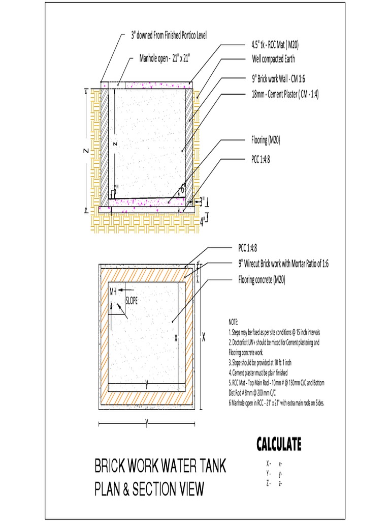 Stanadard - Brick Work Water Tank | PDF