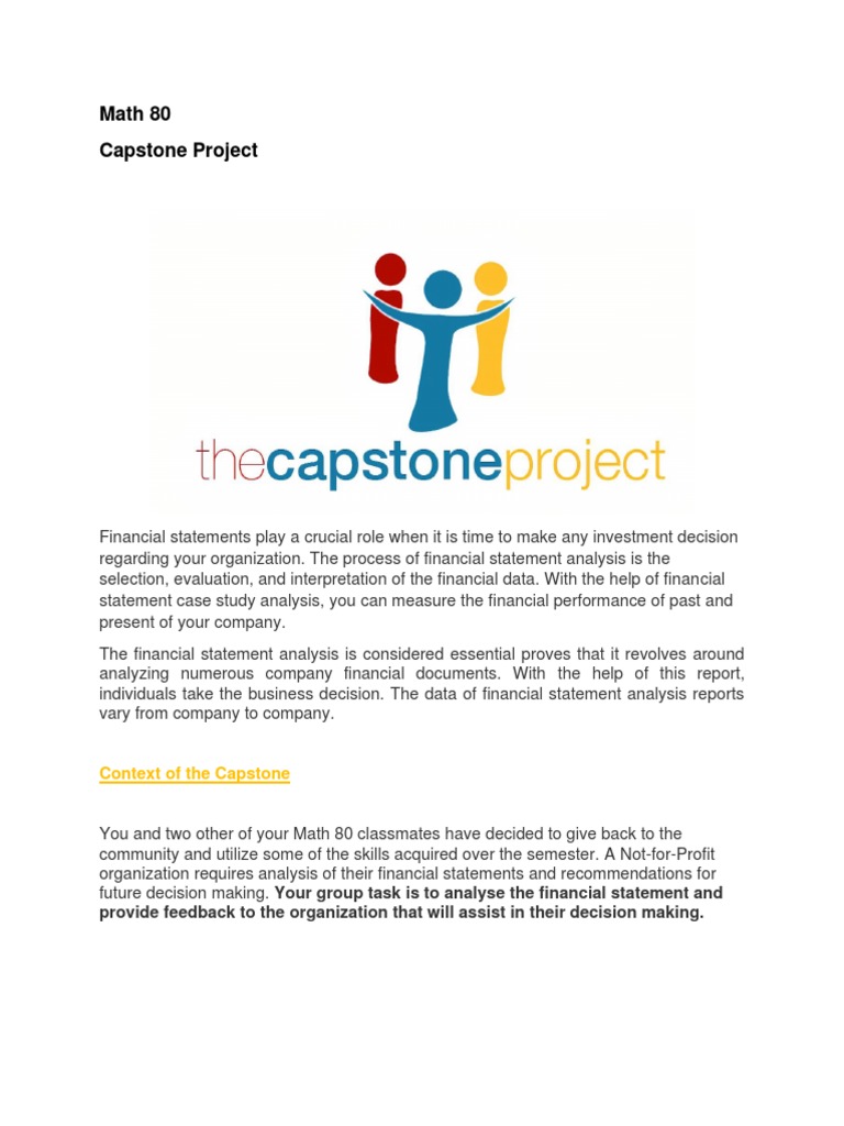 Math 80 Capstone Revised | PDF | Income Statement | Financial Statement