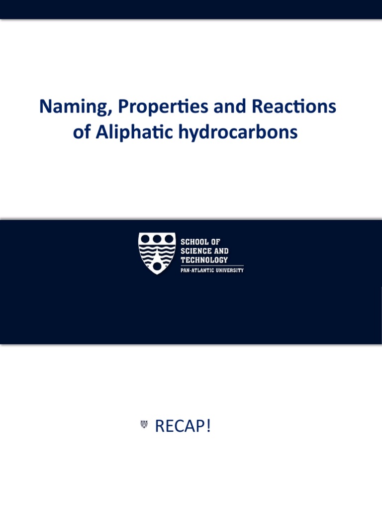 Naming, Properties and Reactions of Aliphatic Hydrocarbons | PDF ...