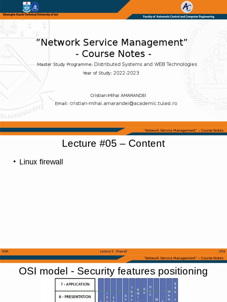 NSM 05 | PDF | Ip Address | Firewall (Computing)