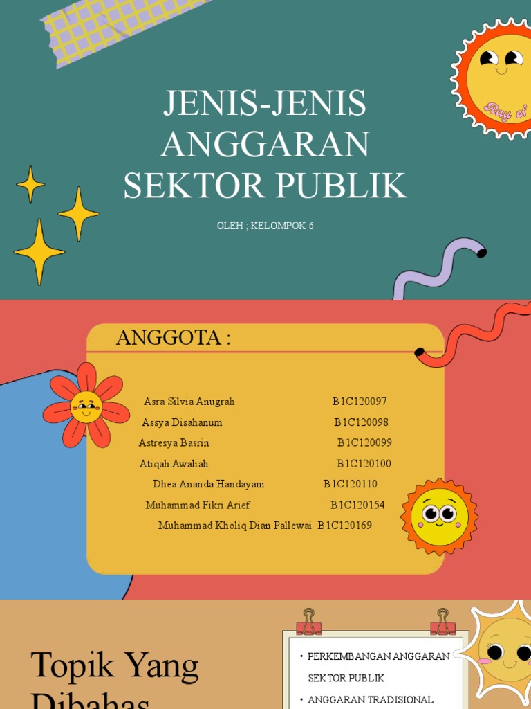 Ppt Jenis-jenis Anggaran Sektor Publik . Kel 6 | PDF